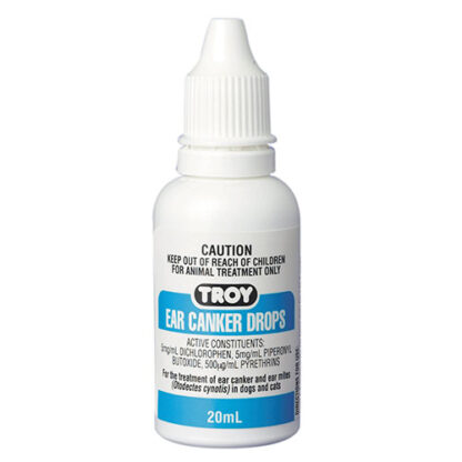 Troy Ear Canker Drops for Dogs & Cats | Ear Mite Treatment